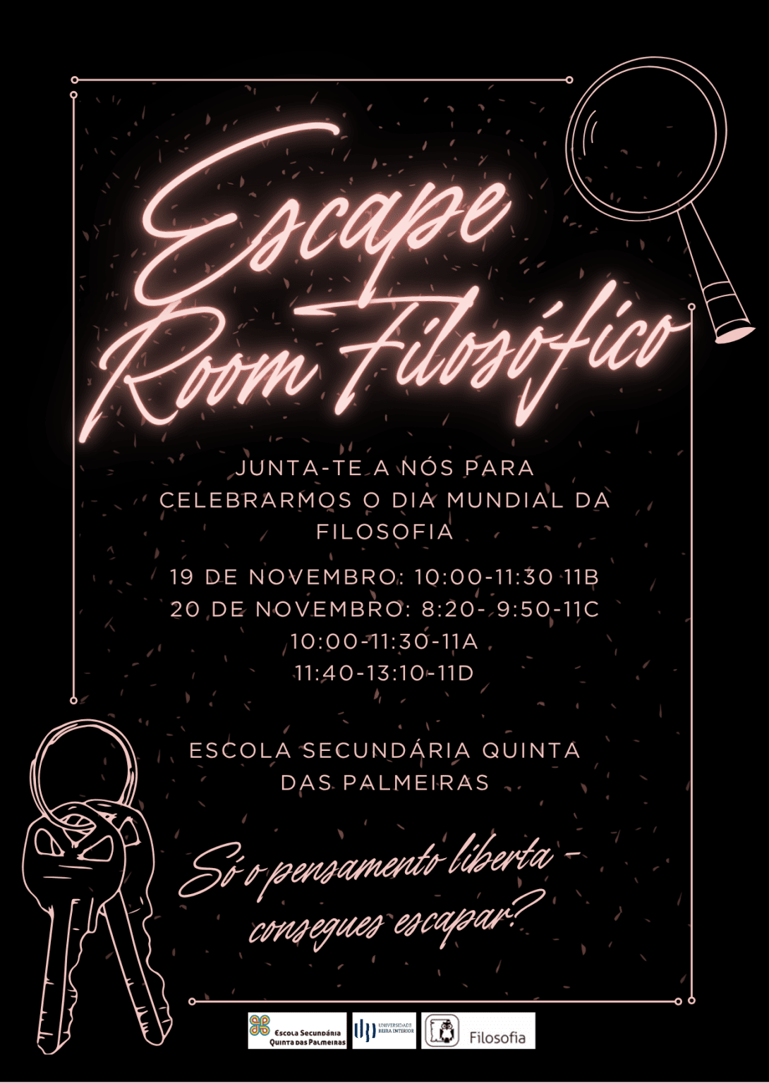 Dia mundial da Filosofia – Escape Room Filosófico – Escola Secundária ...